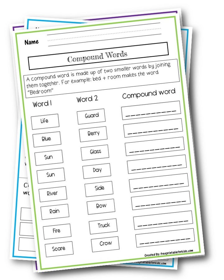 Compound Words With Pictures For Grade 3