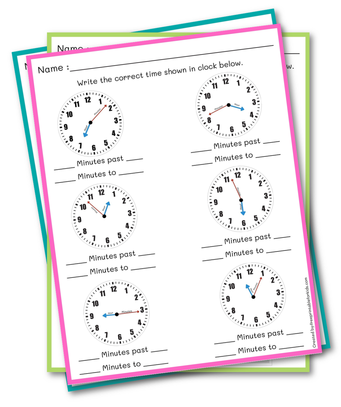 FREE educational printable worksheets for kids - Time reading worksheets